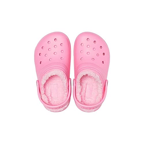 Crocs Kids' Classic Lined Clog | Kids' Slippers, Pink Lemonade/Pink Lemonade, 7 Toddler
