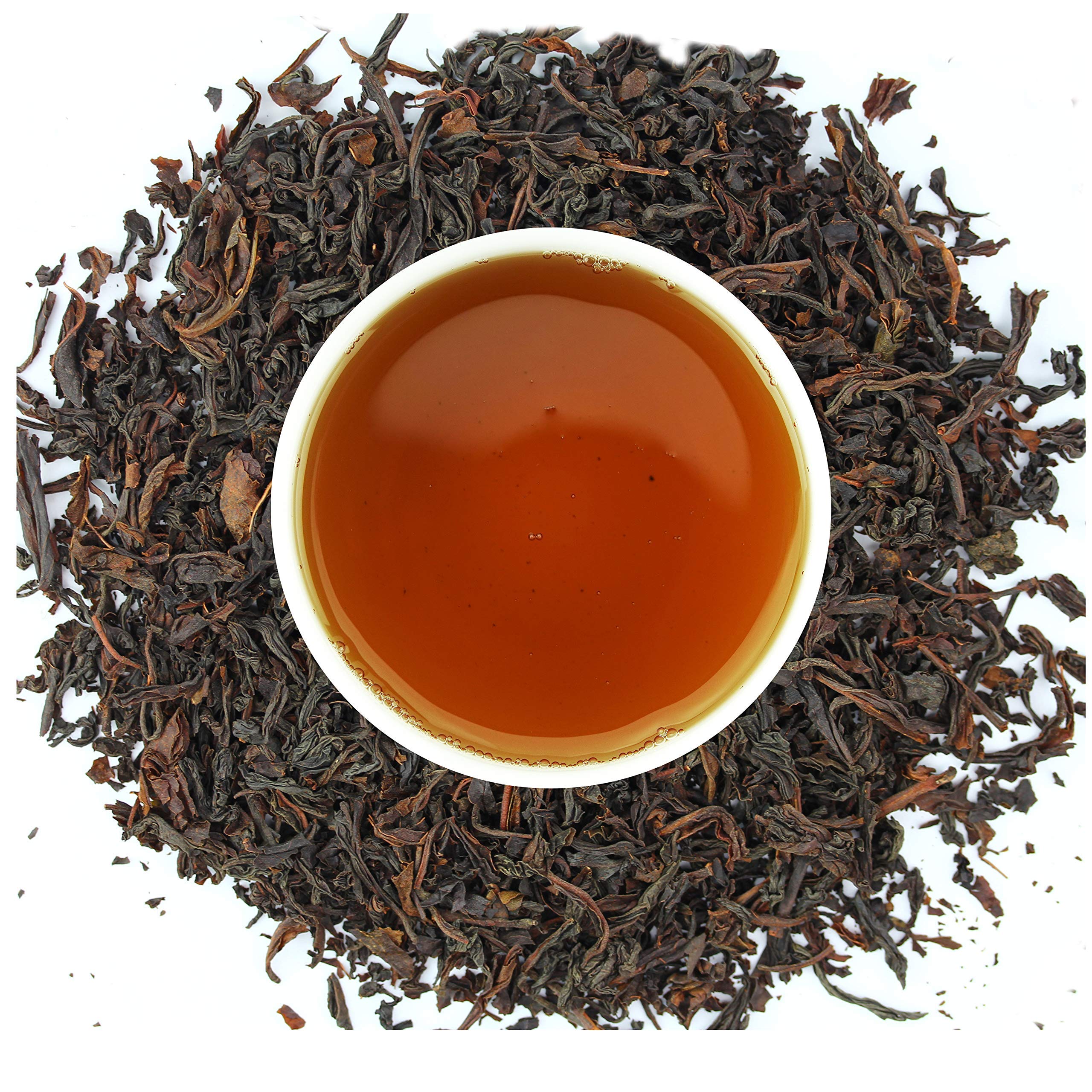 English Breakfast Tea, CRISP, RICH & AROMATIC well-rounded loose leaf tea, 110+ cups, 8oz Organic Ceylon SINGLE ESTATE tea, 100% Idulgashinna estate, OP grade tea, U.S.A. Processed & Quality Control