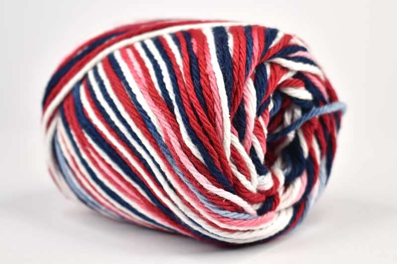 Sugar'N Cream Yarn - Ombres-Red, White & Blue