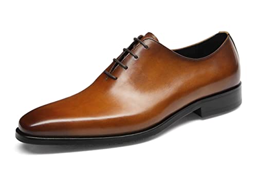 Men's Dress Shoes Oxford Formal Leather Shoes for Men 9.5US Brown