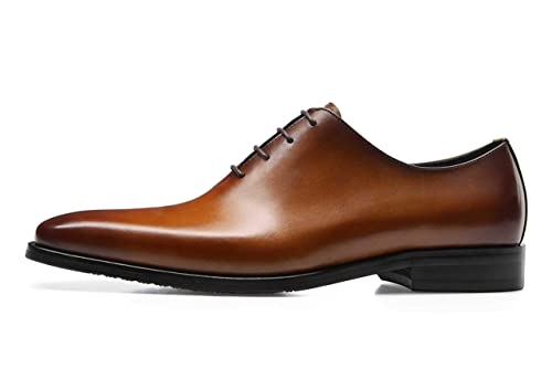 Men's Dress Shoes Oxford Formal Leather Shoes for Men 9.5US Brown