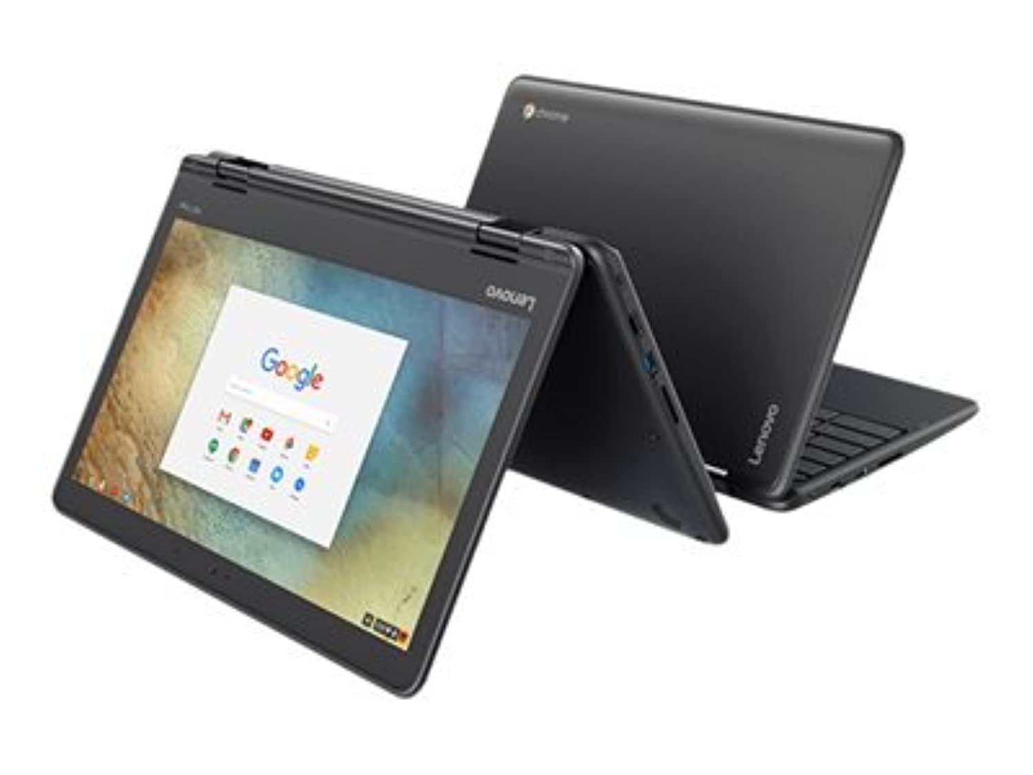 Lenovo 11.6" 300e Chromebook Touchscreen LCD 2 in 1 Chromebook - MediaTek M8173C Quad-core 2.1GHz 4GB LPDDR3 32GB Flash Memory Chrome OS Model 81H00000US