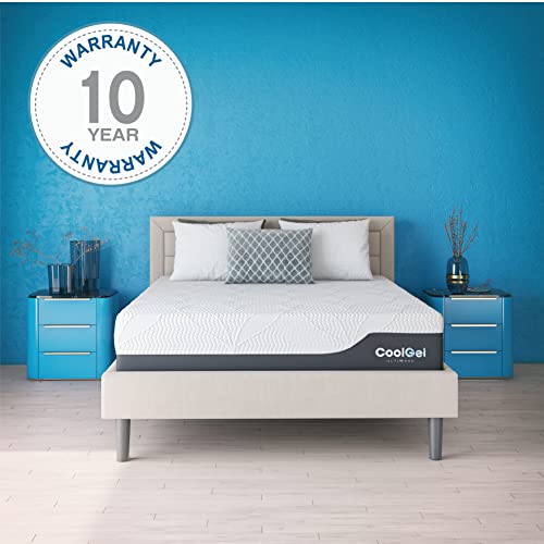 Cool Gel Chill 14 Inch Medium Firm Memory Foam Mattress Full Size, with 2 Bonus Cool Gel Memory Foam Bed Pillows, 14" with Pressure Relief, CertiPUR-US Certified, Cooling Full Mattress in a Box