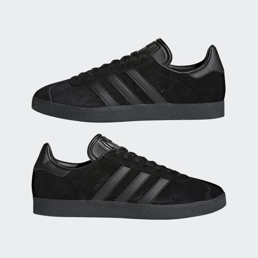adidas CBLACK Men's Gazelle blackCore Core Black 9.5 US, Wide