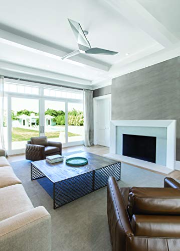 Vortex Smart Indoor and Outdoor 3-Blade Ceiling Fan 60in Gloss White with Remote Control works with Alexa, Google Assistant, Samsung Things, and iOS or Android App