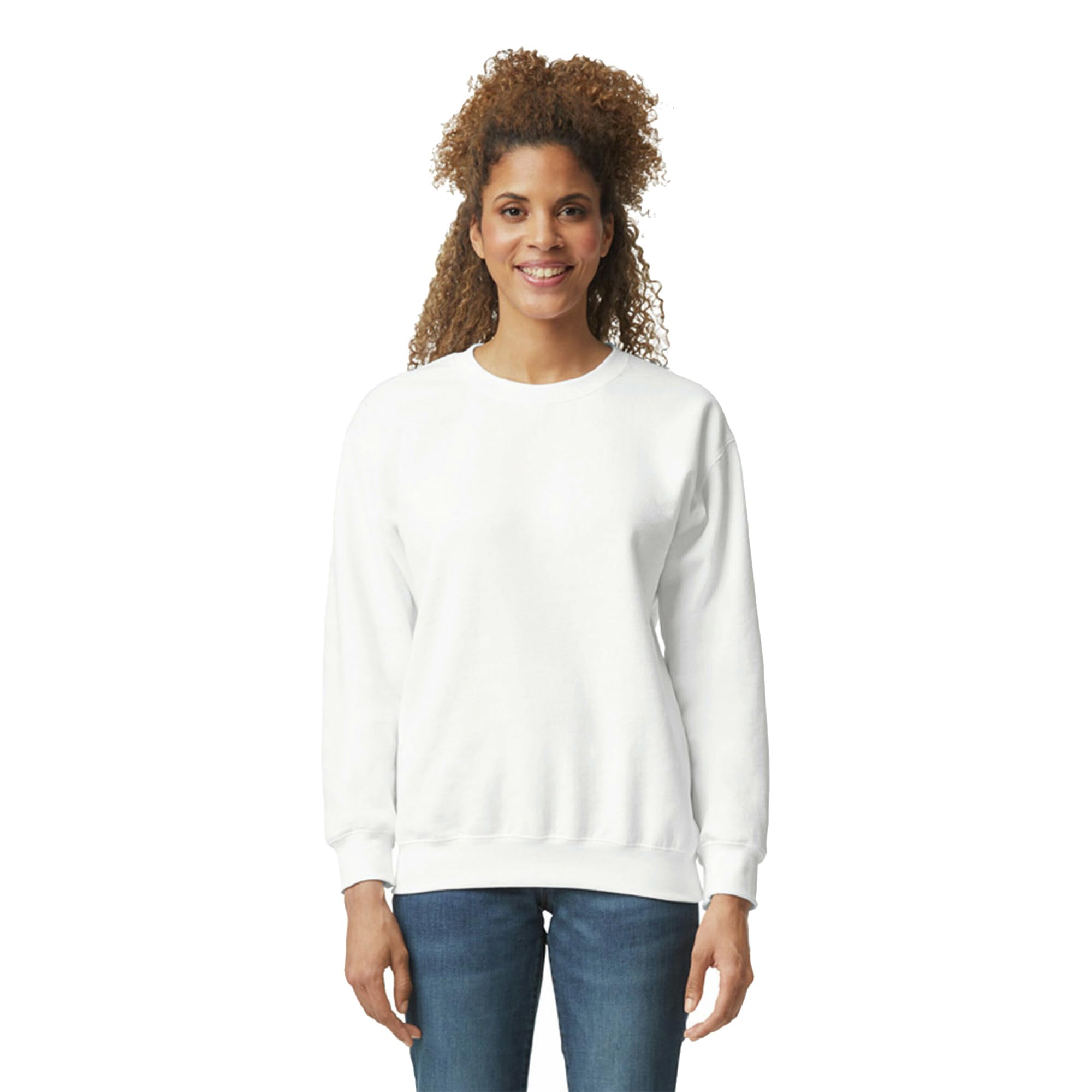 Gildan Adult Fleece Crewneck Sweatshirt, Style G18000, Multipack, White (1-Pack), 2X-Large