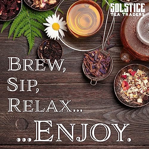 Solstice Blackcurrant Loose Leaf Black Tea (8-Ounce Bulk Bag), Makes 100+ Cups of Fruit-Flavored Black Currant Tea