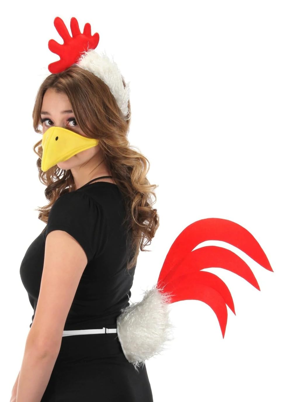 elope Chicken Plush Tail Costume Accessory for Adults and Kids