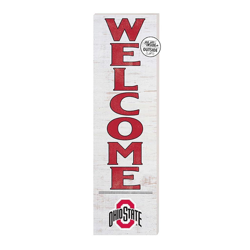 KH Sports Fan Ohio State Buckeyes 10"x35" Welcome Indoor Outdoor Sign, One Size, Team Color