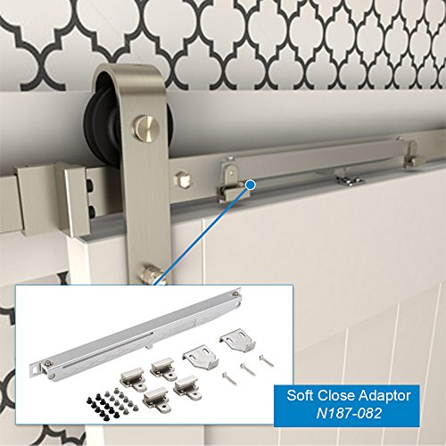 National Hardware N187-082 V1060 Sliding Door Hardware Soft Close in Satin Nickel