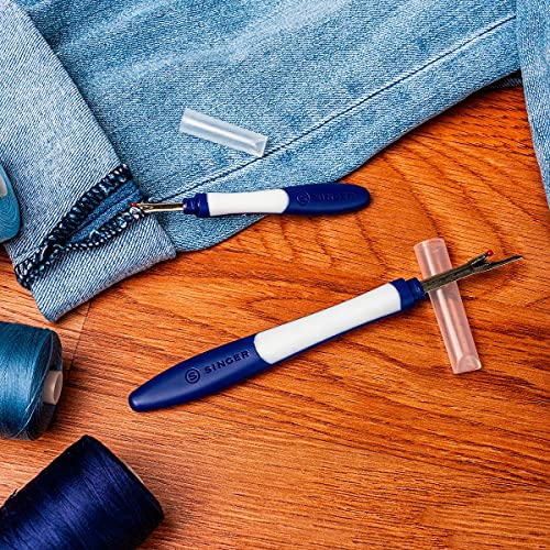 SINGER Comfort Grip Seam Ripper, Blue/White 2 Piece