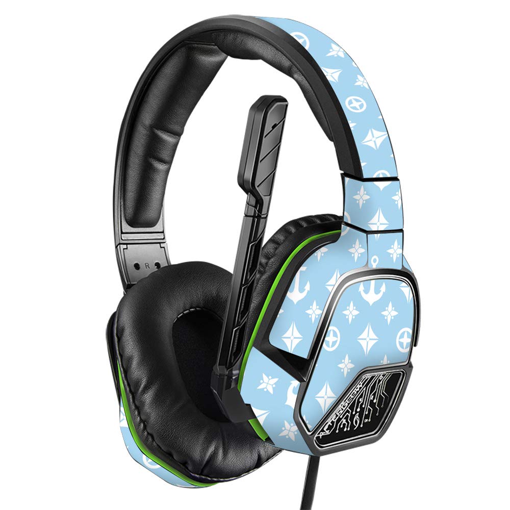 MightySkins Skin Compatible with PDP Xbox One Afterglow LVL 3 Headset - Baby Blue Designer | Protective, Durable, and Unique Vinyl wrap Cover | Easy to Apply, Remove | Made in The USA