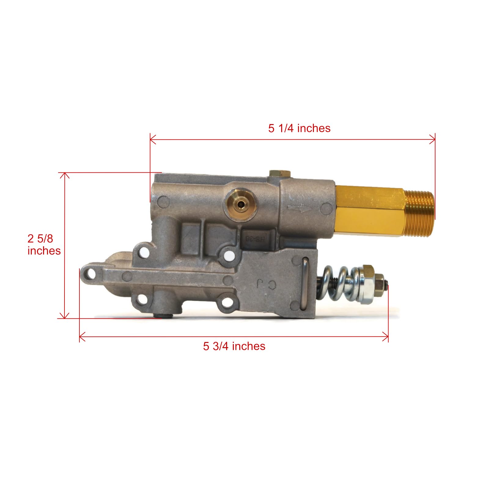 Homelite Replaces Himore Complete Outlet Manifold for Pressure Washer Pump, USES 5 Screws in This Manifold, Including O-Rings, Unloader, Outlet Pipe Chemical Injector