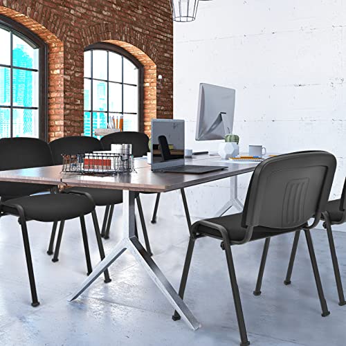 Giantex Set of 5 Conference Chair with Ergonomic Upholstered Seat,Elegant and Stackable Design for Office,Waiting Room, Guest Room, 5 Pieces Reception Executive Chair Set (31.5 H)