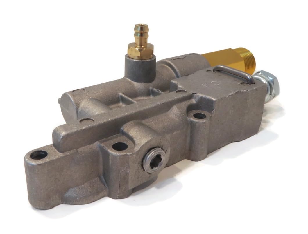 Homelite Replaces Himore Complete Outlet Manifold for Pressure Washer Pump, USES 5 Screws in This Manifold, Including O-Rings, Unloader, Outlet Pipe Chemical Injector