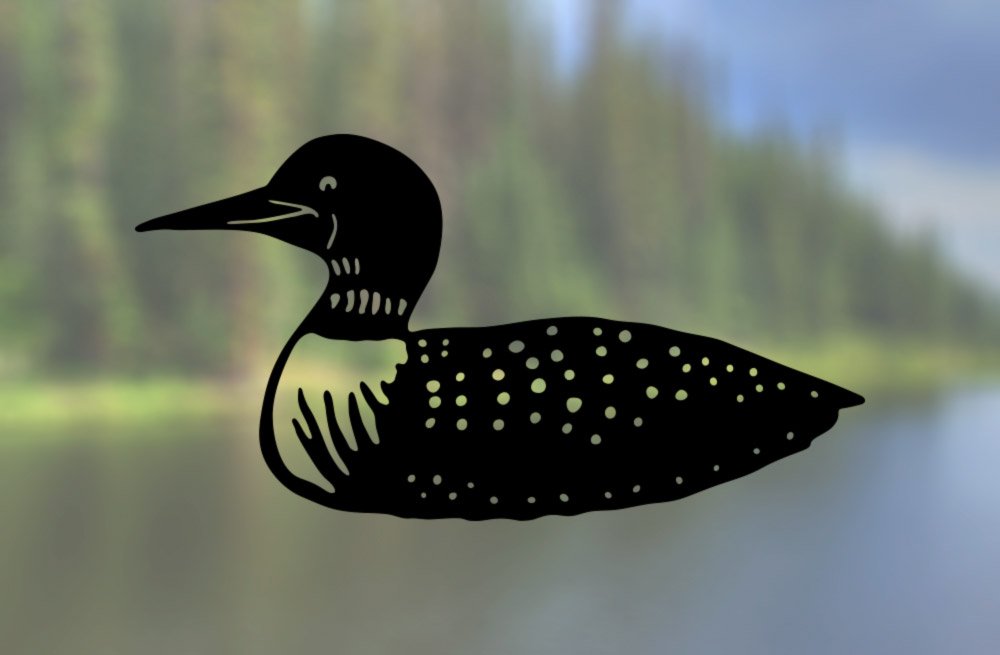 Loon - Vinyl Decal - Car Truck Laptop - SELECT SIZE