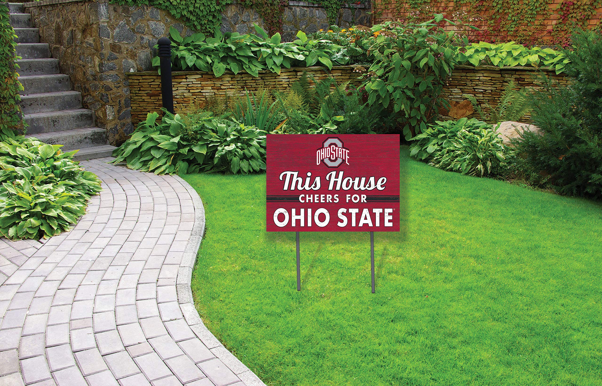 KH Sports Fan 18x24 Lawn Sign Ohio State Buckeyes