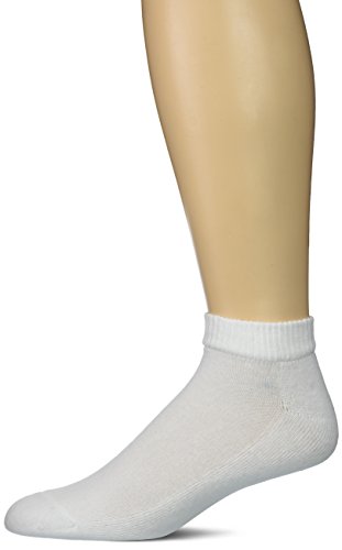 Gildan Men's Stretch Cotton Low Cut Socks, 12-Pack, White, Shoe Size: 6-12