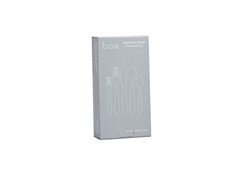 Bon Florentine 20-Piece Stainless Steel Flatware Silverware Cutlery Set - Red, Include Knife/Fork/Spoon, Dishwasher Safe, Service for 4