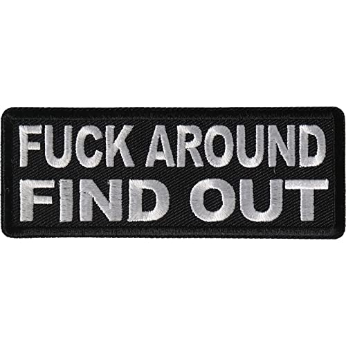 Patch, Embroidered Patch (Iron-On or Sew-On), Fuck Around and Find Out, 4" x 1.5"