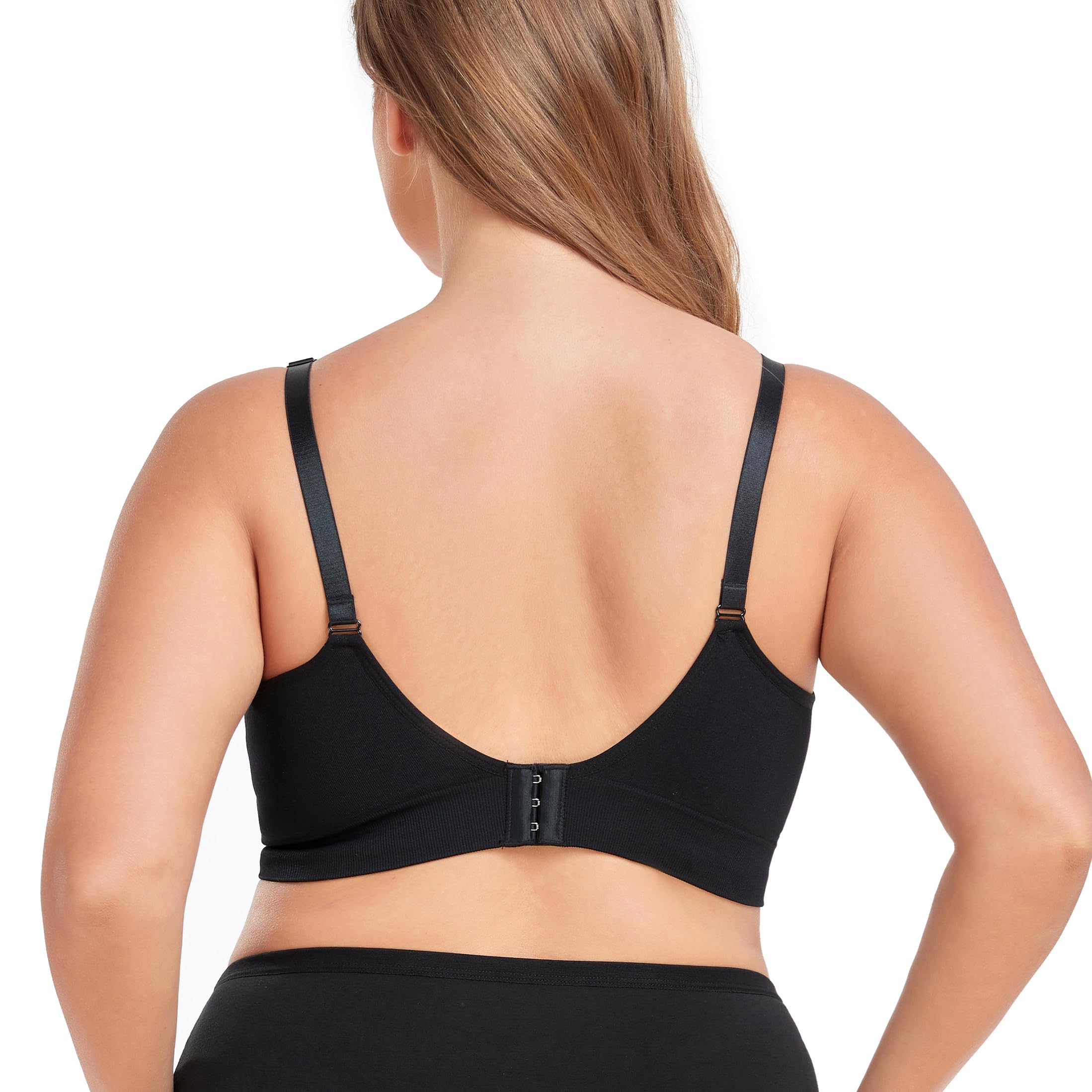 Suekaphin 5PACK Nursing Bra Wireless Bra Women's Sleeping Maternity Bra Breastfeeding Bra,X-Large,Black/Nude/Purplebean/SoftPink/Gray