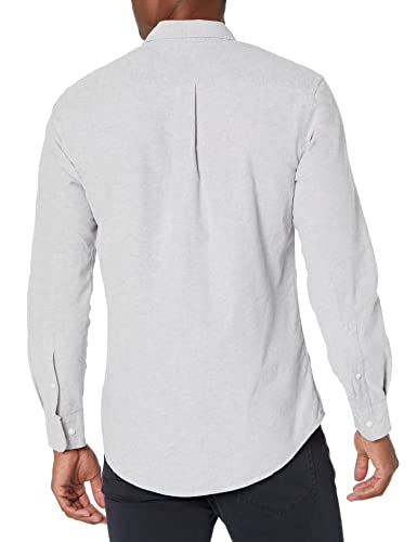 Amazon Essentials Slim-Fit Dress Shirts for Men - Long-Sleeve, Pocket, Button-Down Oxford Shirt, Grey, X-Large