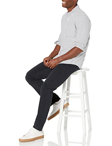 Amazon Essentials Slim-Fit Dress Shirts for Men - Long-Sleeve, Pocket, Button-Down Oxford Shirt, Grey, X-Large