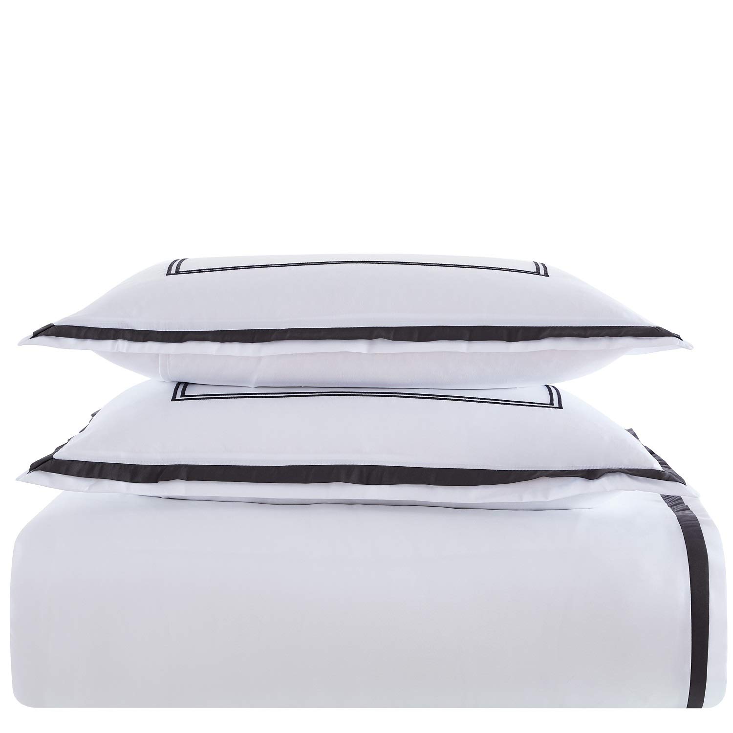 Mellanni Duvet Cover Set - 3 PC Iconic Collection Bedding Set - Hotel Luxury, Extra Soft & Cooling - Microfiber - Button Closure and Corner Ties (King, Hotel Gray)