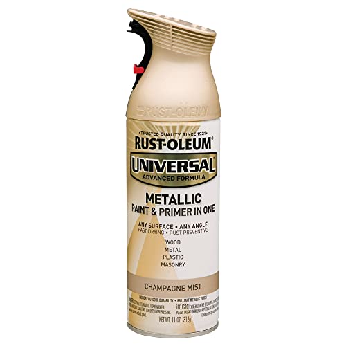Rust-Oleum 261415 Universal All Surface Metallic Mist Spray Paint, 11 oz, Champagne Mist