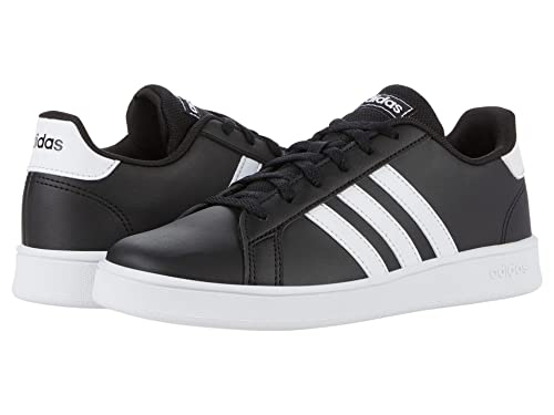adidas unisex baby Grand Court Tennis Shoe, Black/White/White, 10 Toddler US