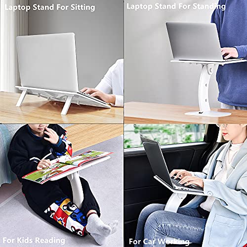 SOARCHICK Portable Laptop Stand New Lap Desk for Laptop Adjustable Computer Stand Laptop Riser Mount for Bed Sofa Couch Car Seat Floor Foldable Tray Table Pad Ergonomic Notebook Holder for Kids Adults