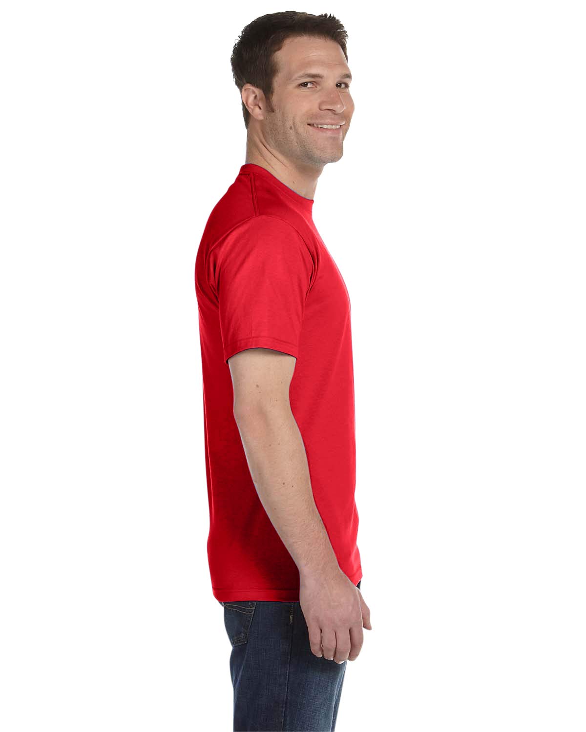 Hanes Mens 5.2 oz. ComfortSoft Cotton T-Shirt (5280) Athletic red l