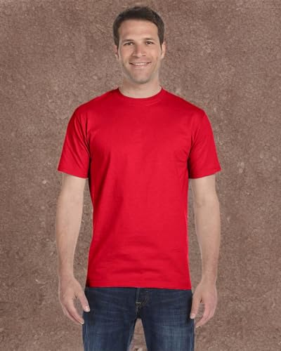 Hanes Mens 5.2 oz. ComfortSoft Cotton T-Shirt (5280) Athletic red l