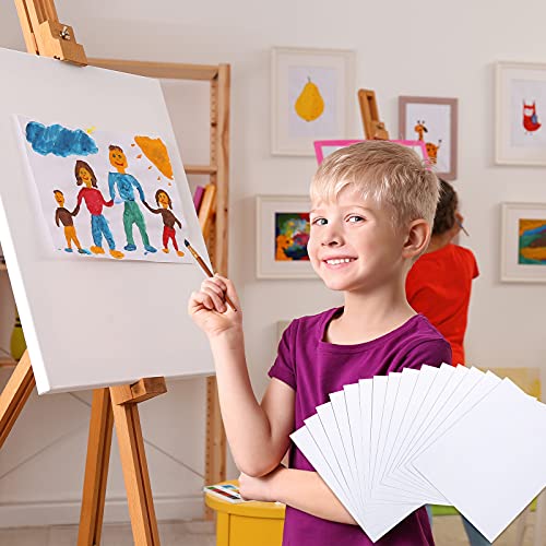 TecUnite 60 Sheets Watercolor Paper White Cold Press Paper Pack for Kid Child Watercolor Drawing Student Artist (5 x 7 Inch)