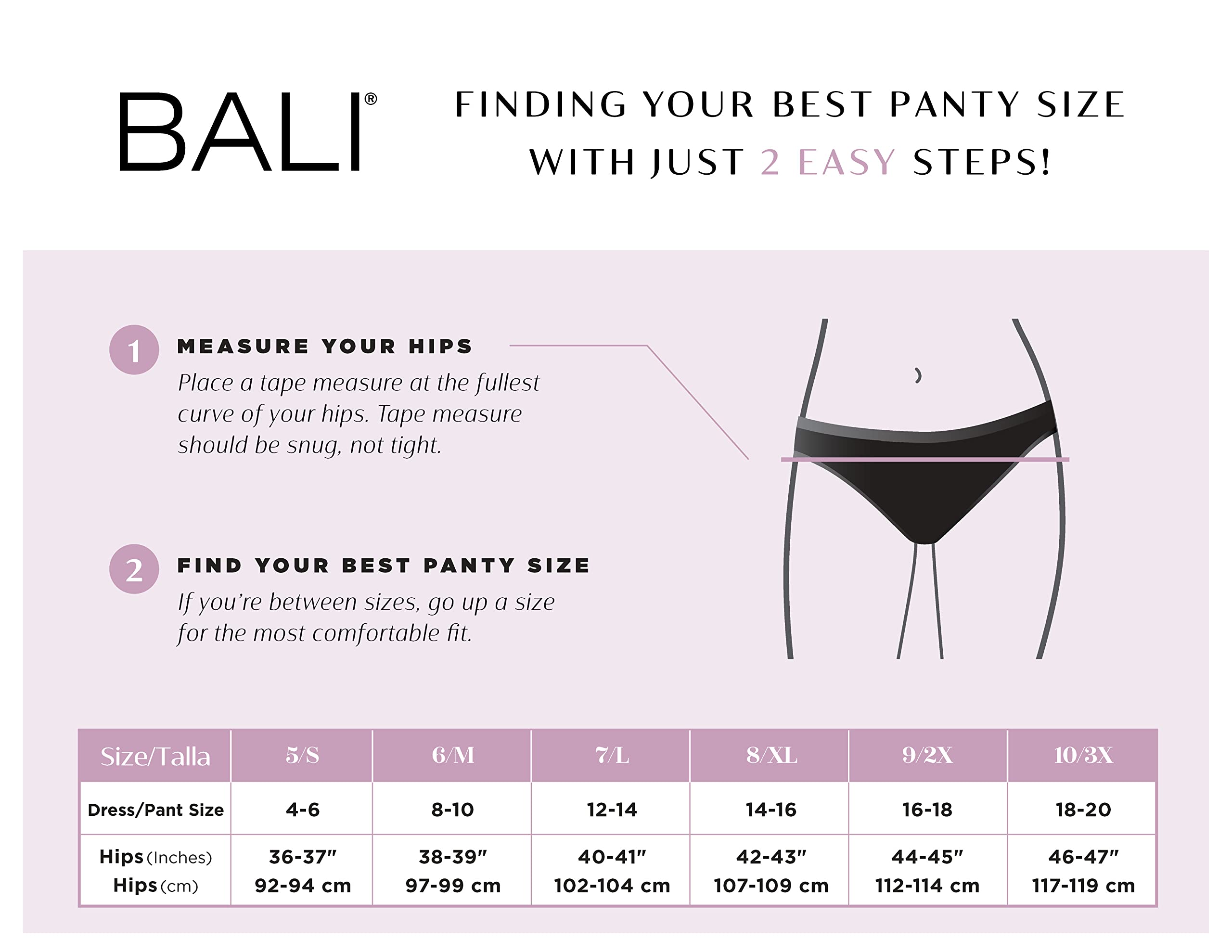 Bali Double Support Stretch Brief Pack, 3-Pack, Moisture-Wicking Underwear for Women, Soft Taupe/Light Beige/Blushing Pink, 10
