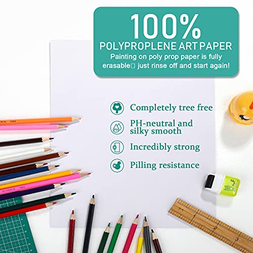 TecUnite 60 Sheets Watercolor Paper White Cold Press Paper Pack for Kid Child Watercolor Drawing Student Artist (5 x 7 Inch)