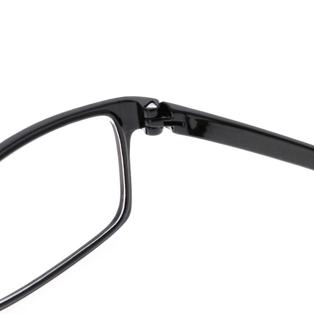 HUIHUIKK Distance Glasses Black Frame Shortsighted Myopia Glasses -1.50 Strength **These are not reading glasses**