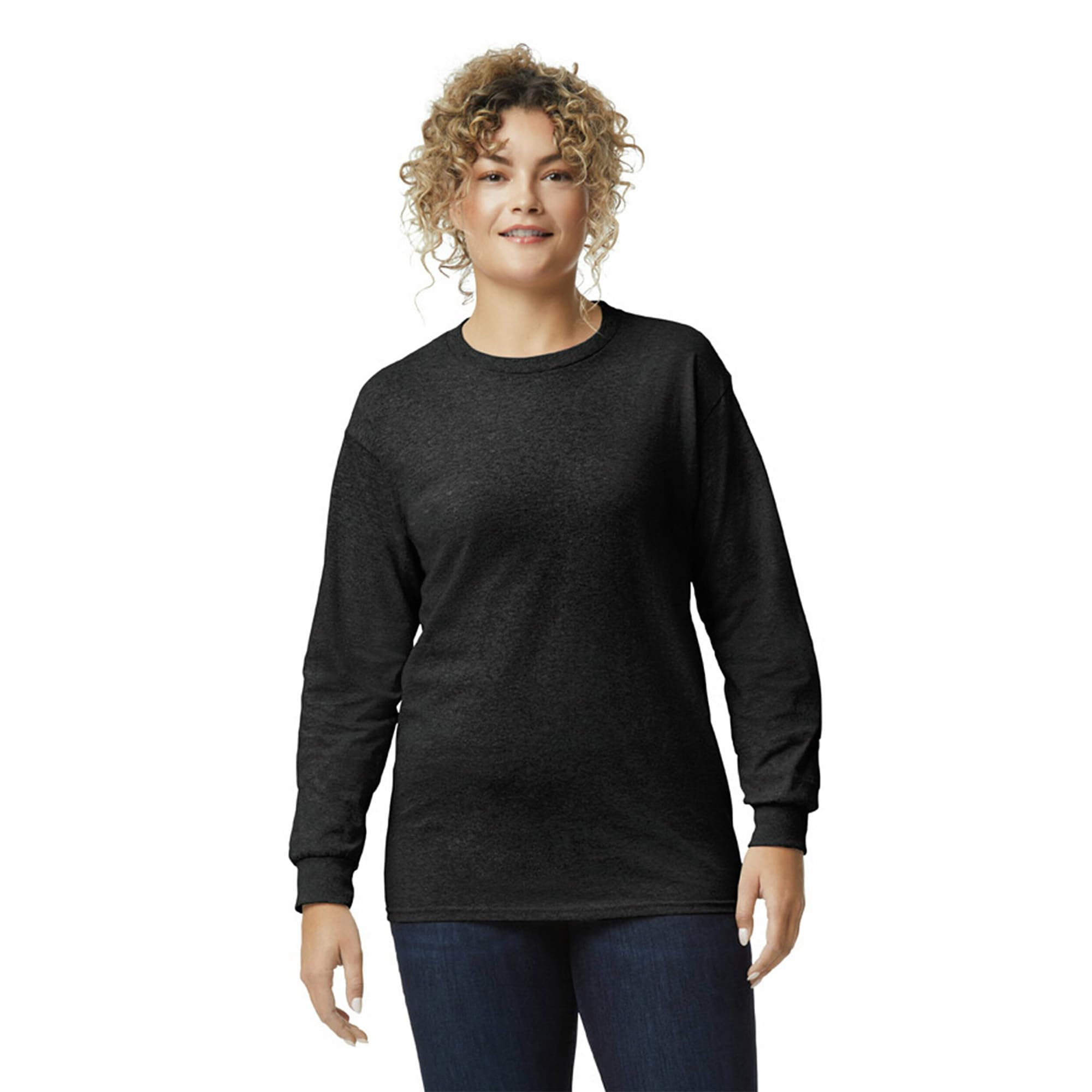 Gildan Men's Ultra Cotton Long Sleeve T-Shirt, Style G2400, Multipack, Black (2-Pack), 3X-Large