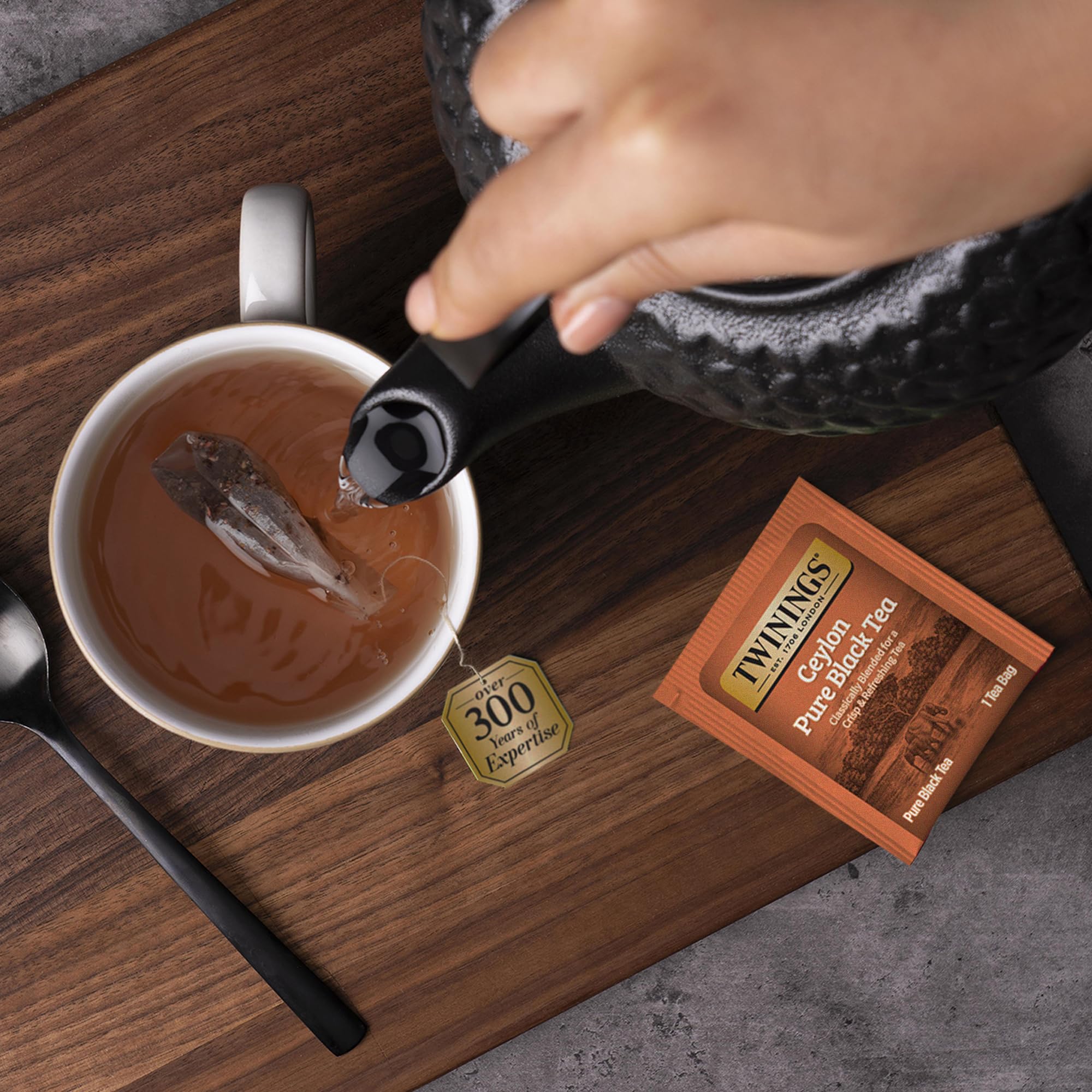 Twinings Ceylon Pure Black Tea - A Crisp, Refreshing Black Tea, Formerly Orange Pekoe, Caffeinated Tea Bags, Individually Wrapped, 20 Count (Pack of 2)
