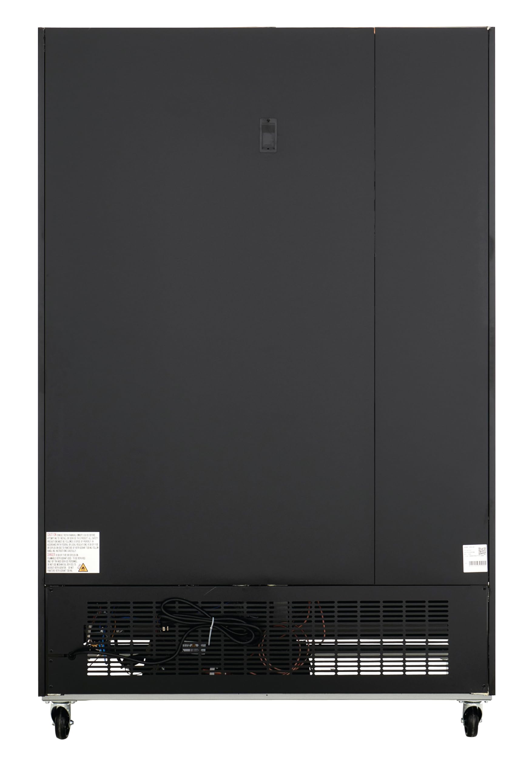 Kratos Commercial Freezer Display Merchandiser - 2 Self Closing Swing Doors, 53"W, Black (67K-210)