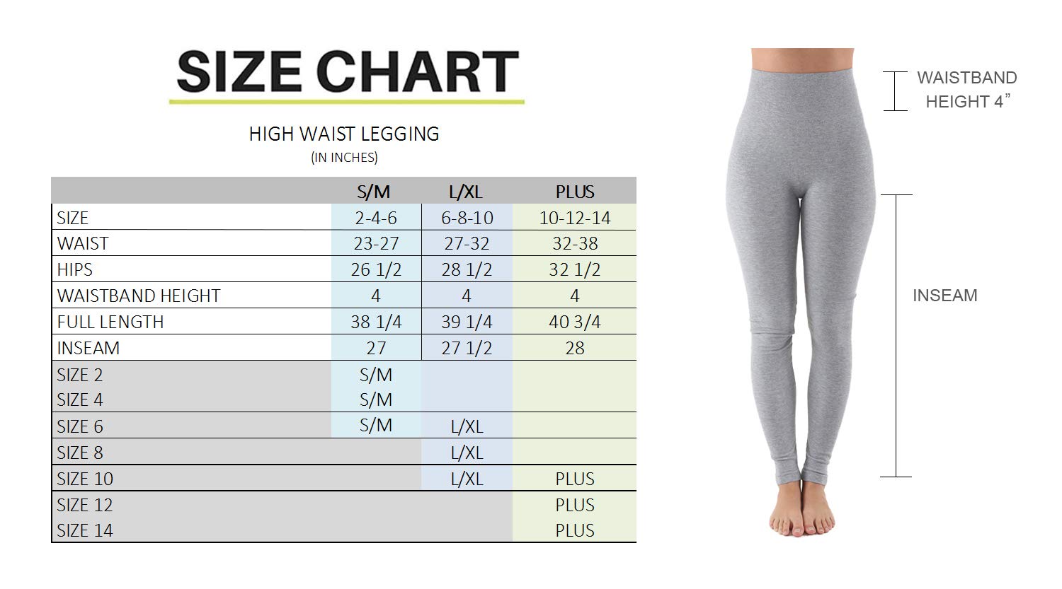 AEKO Women's Yoga Pants Soft Cotton Blend High Waist Workout Leggings (S/M USA 2-6, LHW010N-L.Gry)
