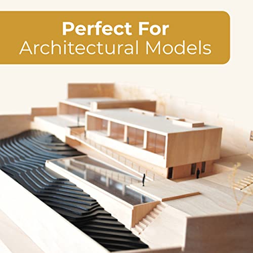 (12-Pack) 12”x12”x1/8” Basswood Sheets for Crafts - Perfect for Architectural Models Drawing Painting Wood Engraving Wood Burning Laser Scroll Sawing