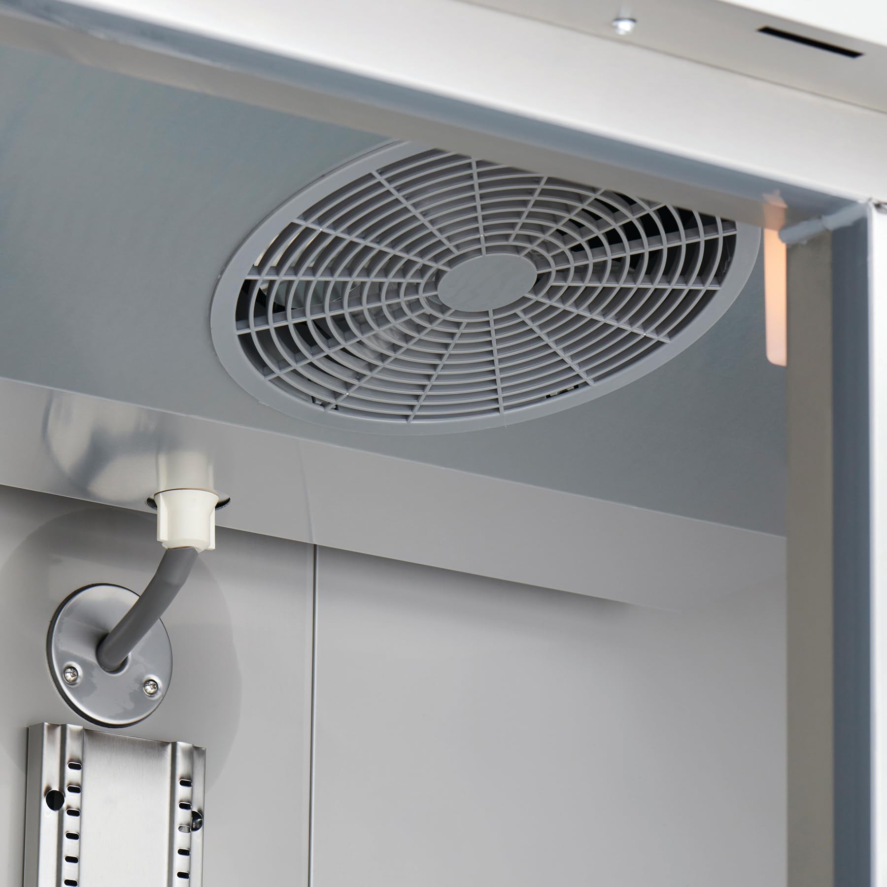 Kratos Commercial Freezer- 2- Solid Door Reach-In, Stainless Steel Exterior, 54" W (67K-005)