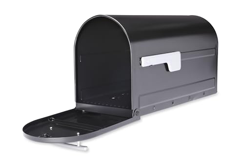 Architectural Mailboxes 7900-7B-SR-10 Boulder Postmount Mailbox, Large, Black