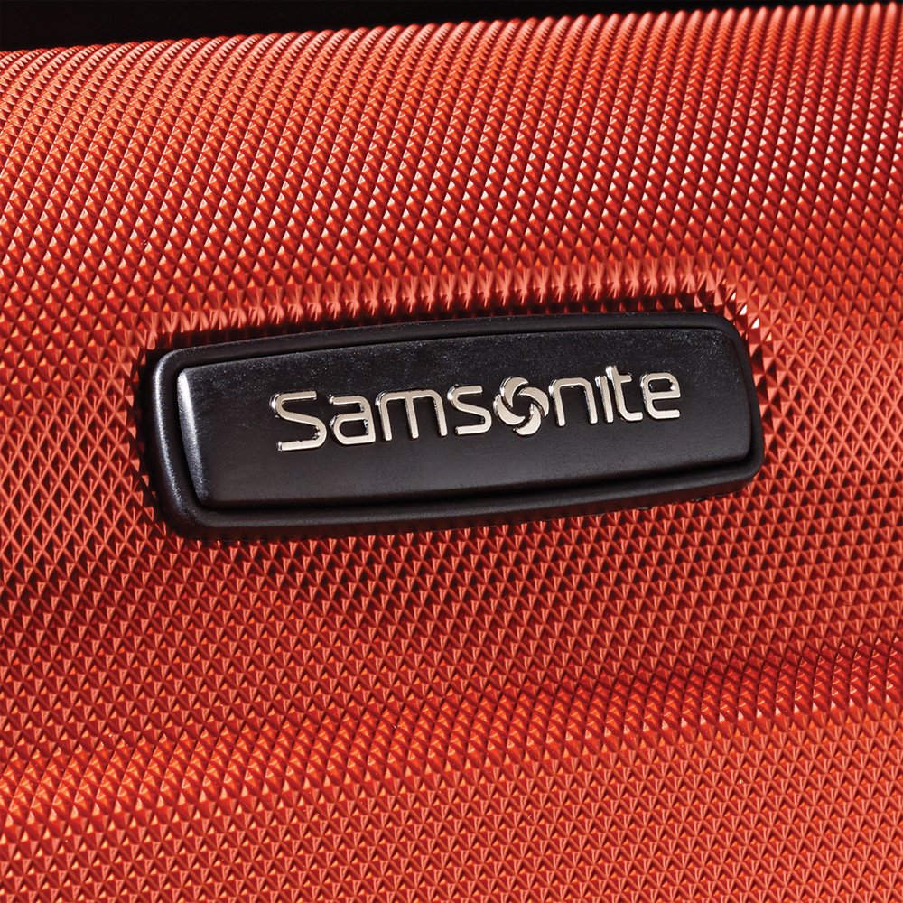 Samsonite 68311-1156 Omni Hardside Luggage Nested Spinner Set 20 Inch, 24 Inch, 28 Inch - Burnt Orange Bundle w/Deco Gear Luggage Accessory Kit (10 Item)