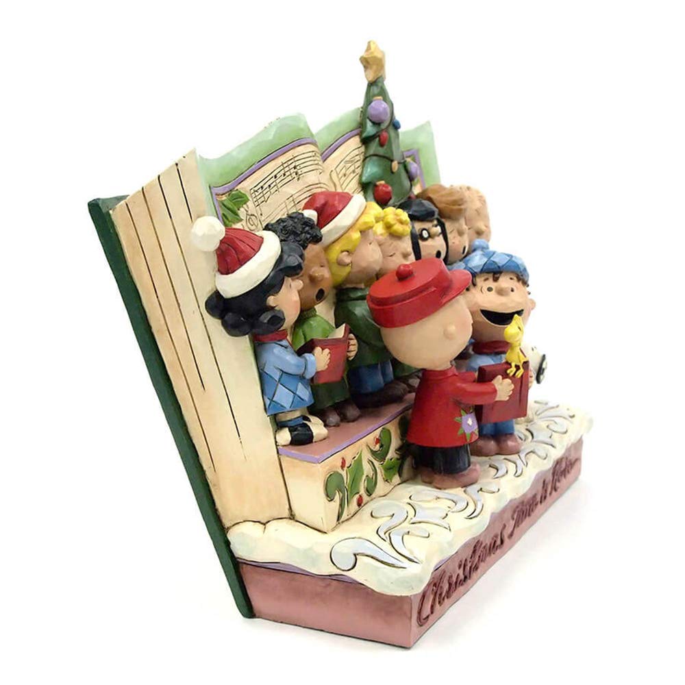 Enesco Jim Shore Peanuts Christmas Storybook Figurine 7.5" Multicolor
