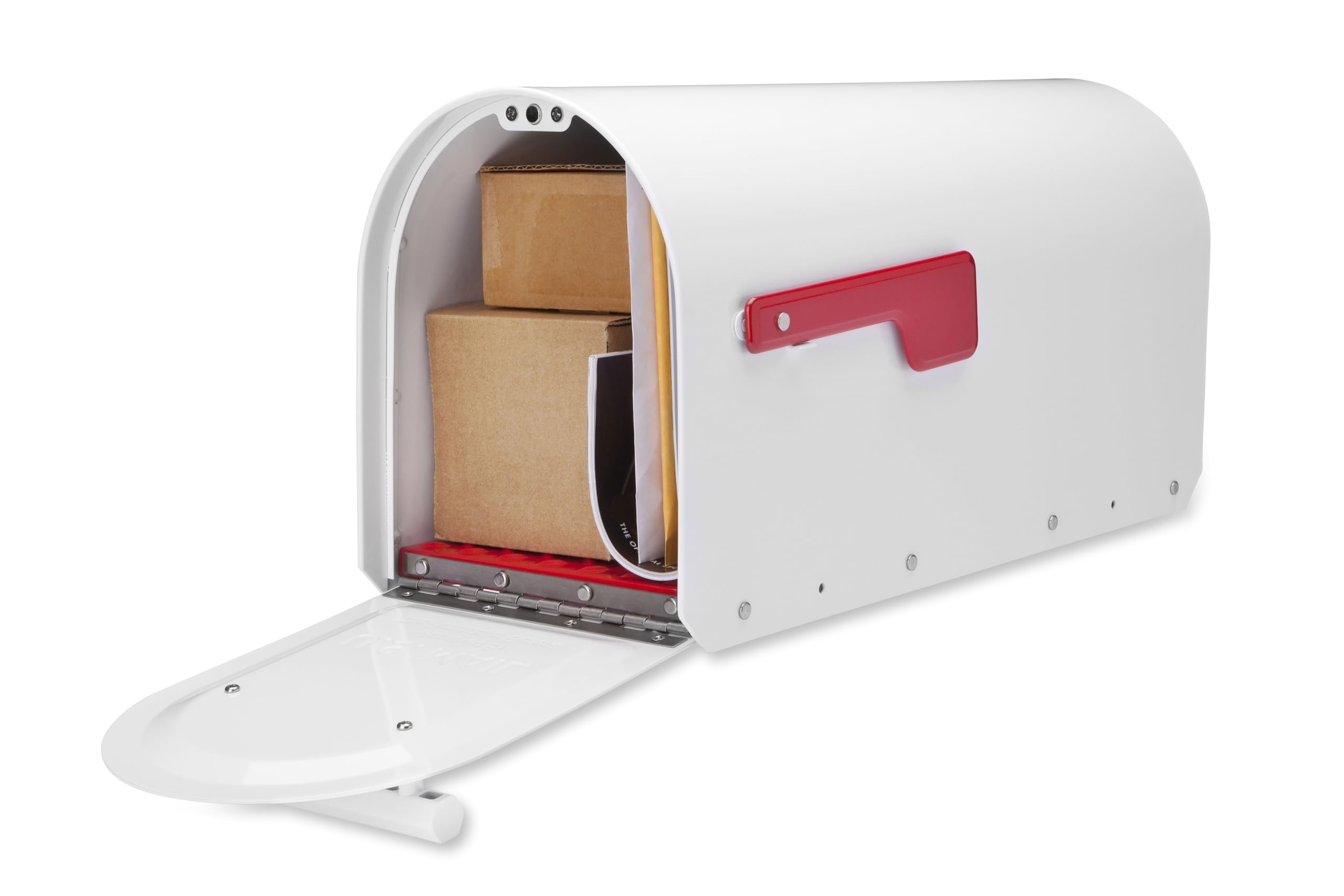 Architectural Mailboxes 5560W-R-10 Sequoia Postmount Mailbox, Large, White, 20. 79 in. x 8. 03 in. x 9. 72 in.