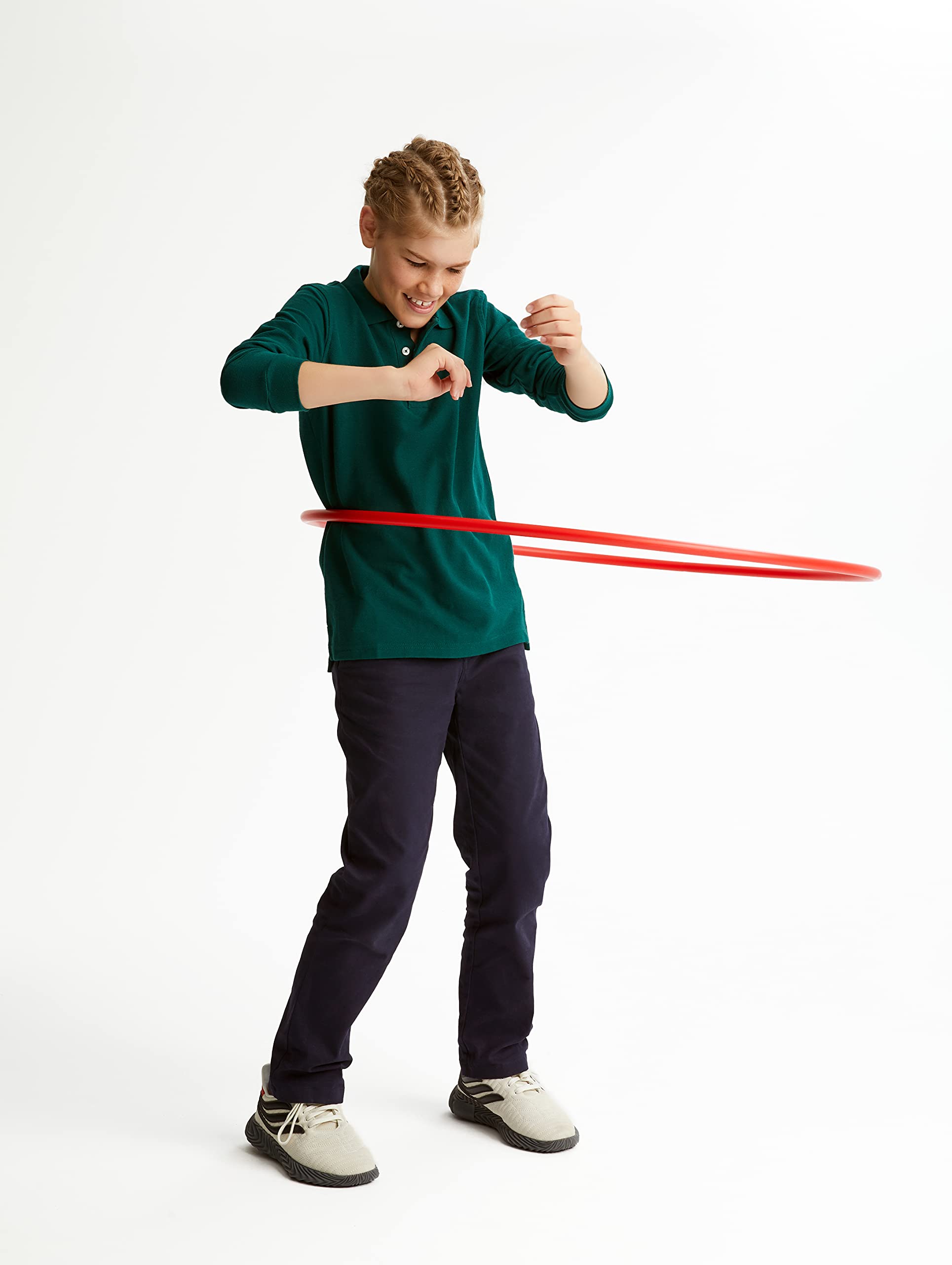 French Toast Boys' Adjustable Waist Straight Fit Stretch Twill Chino Pant, School Uniform Navy, 12