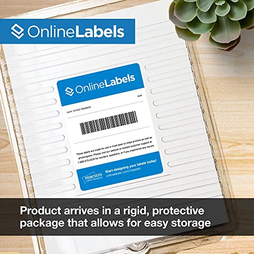 Printable Tags - 1.75 x 3 - Cardstock - Pack of 1,200, 100 Sheets - Inkjet/Laser Printer - Online Labels