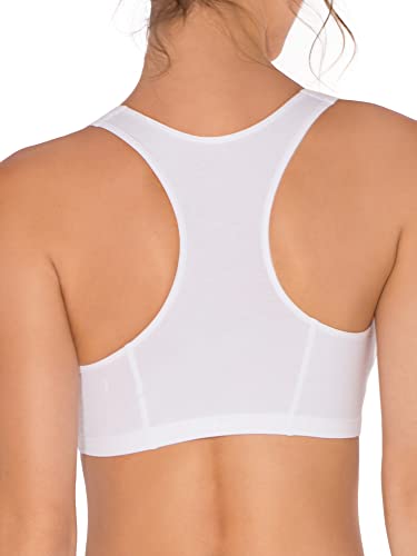 Fruit of the Loom womens Built Up Tank Style Sports Bra, Blue Gem With Black/White/Black Hue - 3 Pack, 36
